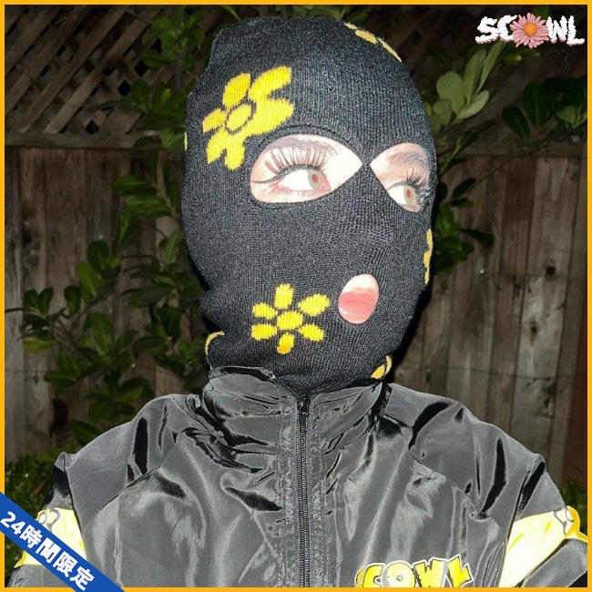【24時間限定】Scowl / スカウル - Flower バラクラバ・目出し帽子(ブラック)【12/24昼12時まで】 | キャップ,ニット ...