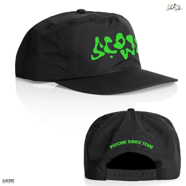 Scowl / スカウル - LIQUID LOGO GREEN サーフ・キャップ(ブラック) | キャップ | バンドTシャツの ...