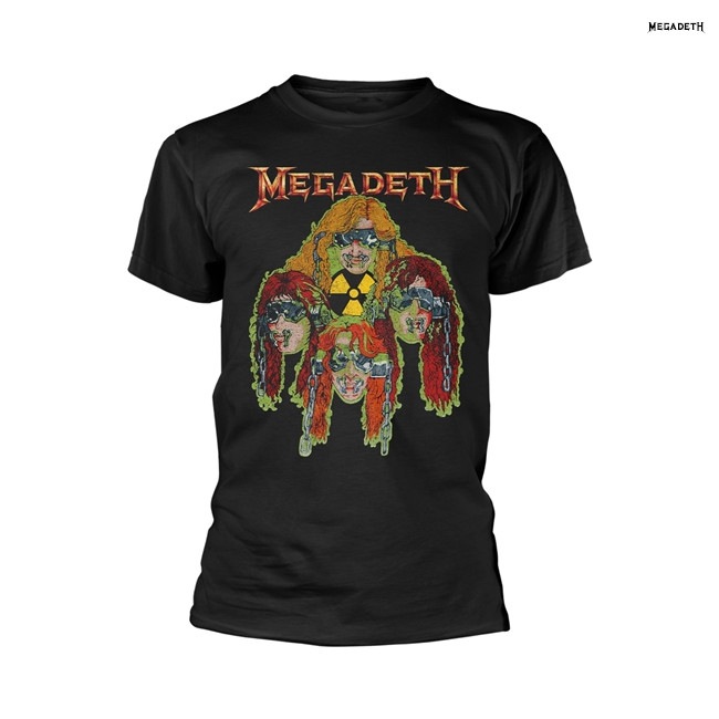 Megadeth / メガデス - NUCLEAR GLOW HEADS Tシャツ (ブラック) | Tシャツ | バンドTシャツの ...