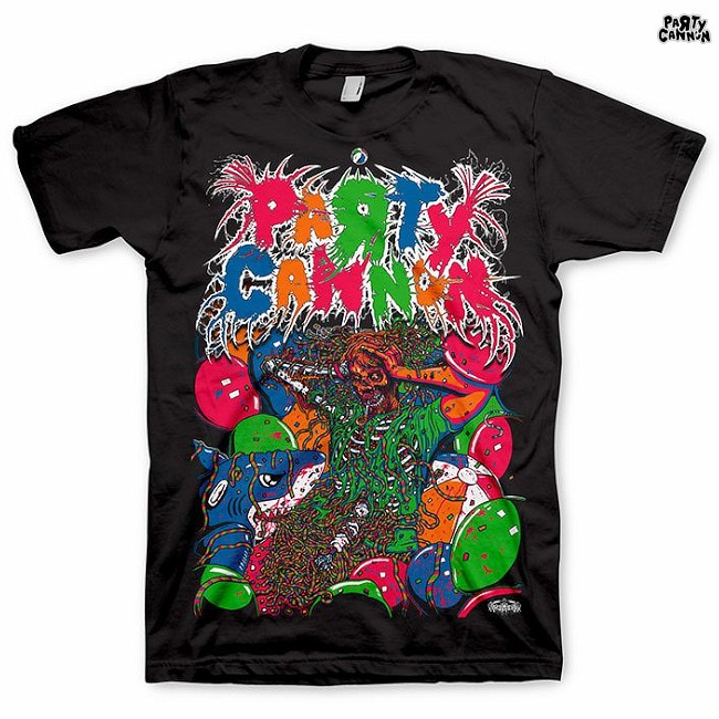 Party Cannon / パーティー・キャノン - Partied In Half Tシャツ (ブラック) | Tシャツ | バンドT ...