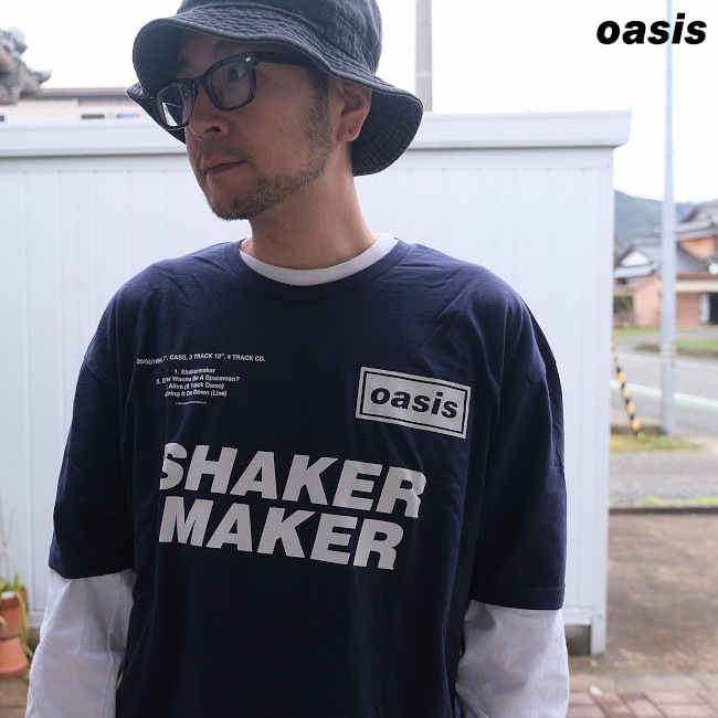 【即納】Oasis / オアシス - Definitely Maybe Line Drawing Tシャツ(ネイビー) | Tシャツ ...