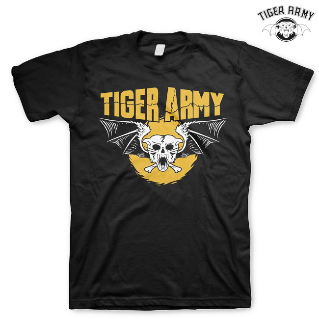 Tiger Army / タイガー・アーミー - Skull Tiger Bat Tシャツ (ブラック) | Tシャツ | バンドTシャツの ...