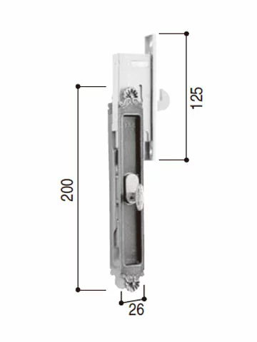 戸先 内外締り錠 YKK AP HH-J-0404 DG色 【メーカー取り寄せ品】 | メーカー別,YKK AP,一戸建て住宅用,玄関部品 | 網戸サッシ部品窓の専門店
