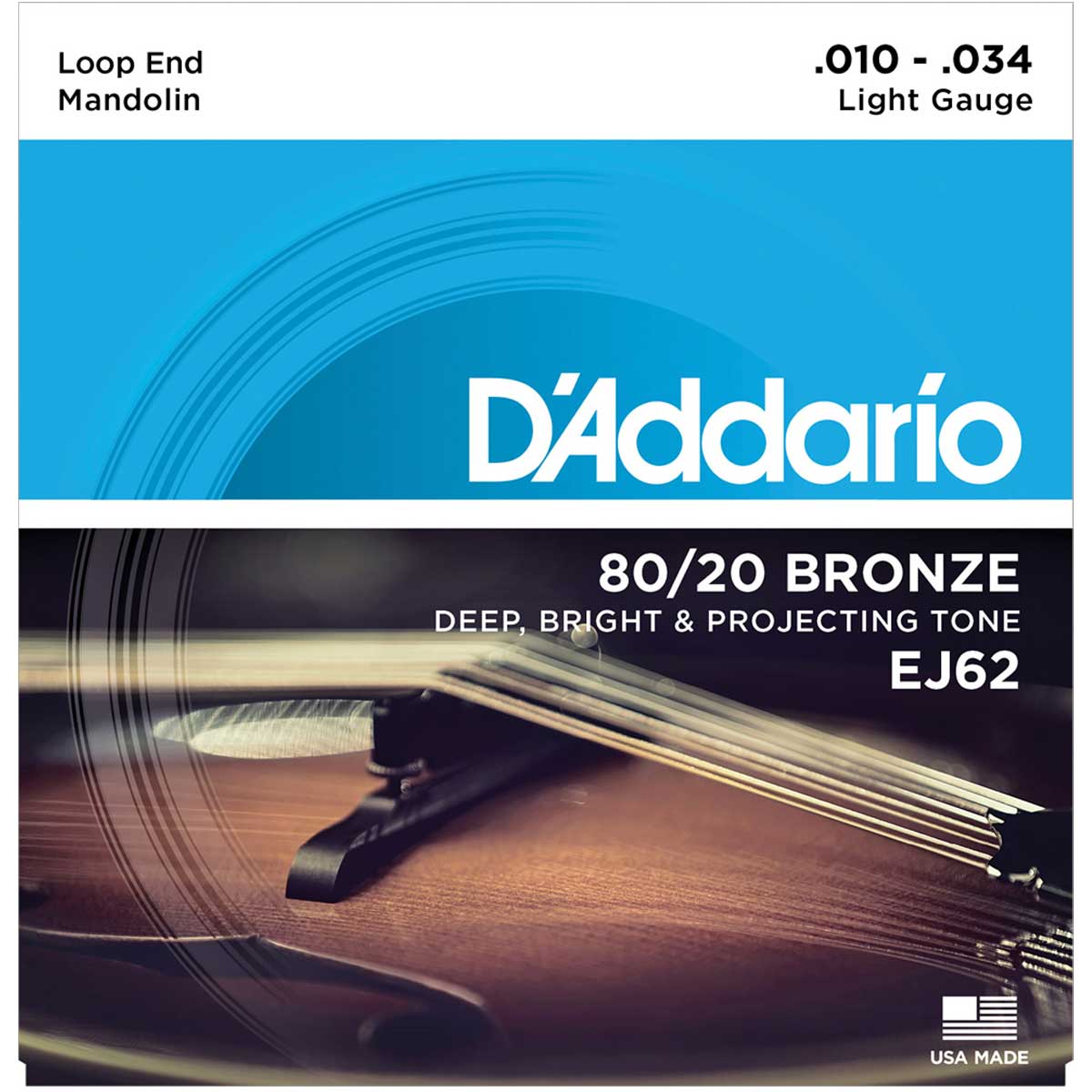 D’Addario / EJ62 80/20 Bronze Mandolin Strings Light 10-34 ダダリオ マンドリン弦 ...