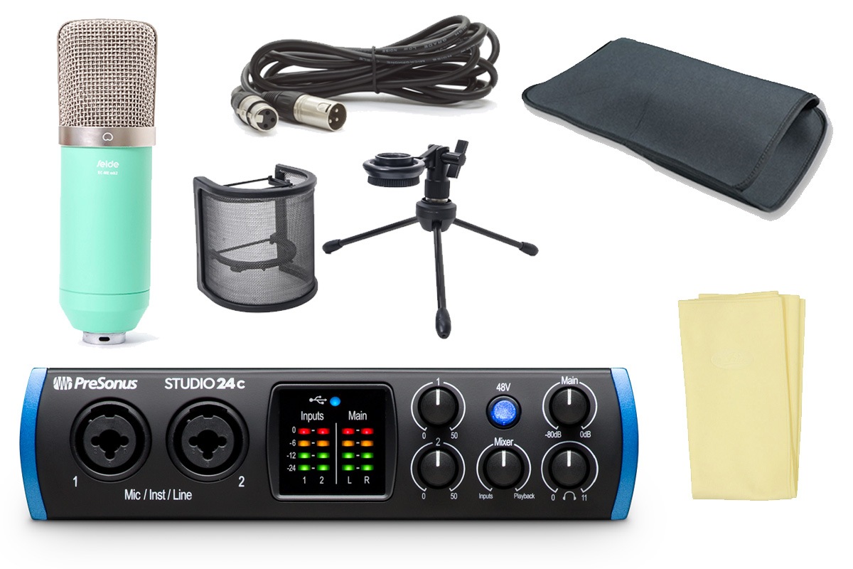PreSonus / Studio 24c [コンデンサーマイク EC-Me MK2 Emerald Green セット！] USB Type ...