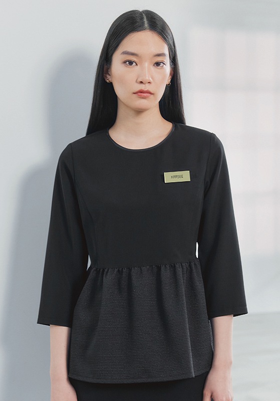 ENJOY Noir (エンジョイ ノワール) 7分袖プルオーバー NWT038 | UNIPRO OFFICE WEAR｜ユニプロ オフィスウェア | オーバーブラウス,プルオーバー