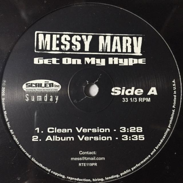 MESSY MARV / GET ON MY HYPE | VINYL,I.J.K.L.M | IITIGHT MUSIC