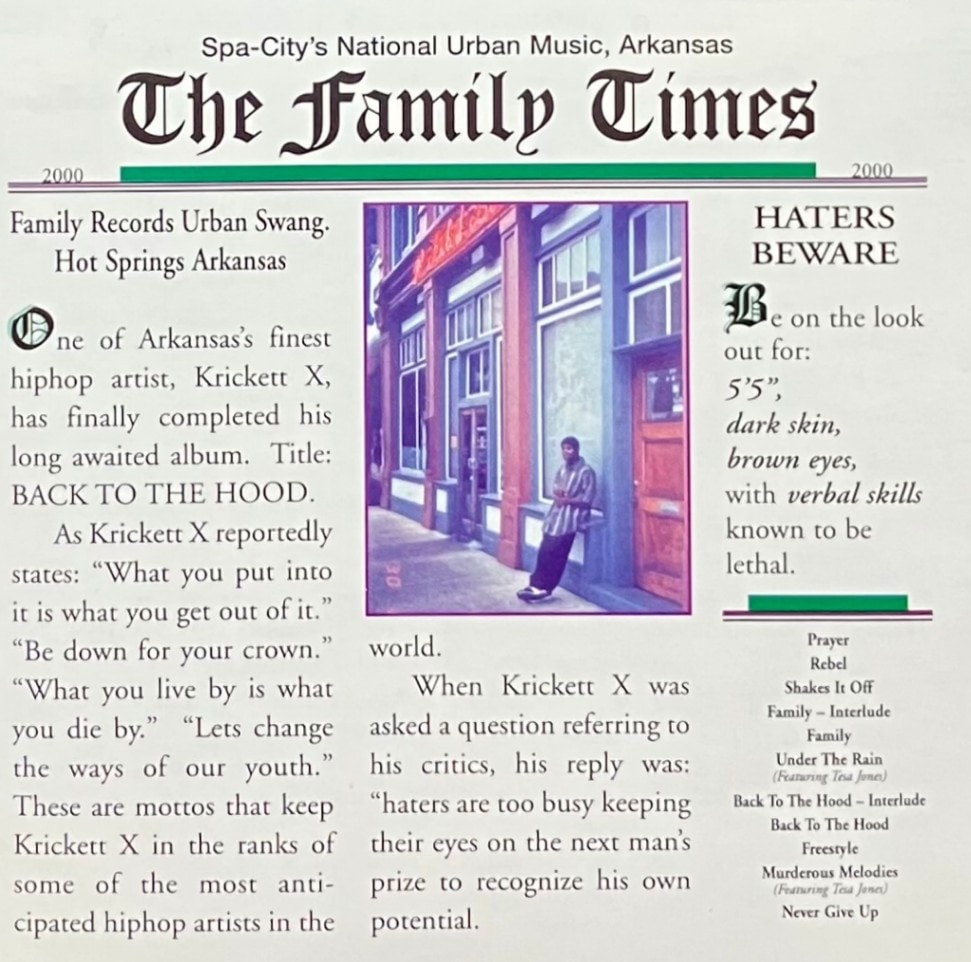 KRICKETT X / BACK TO THA HOOD | IMPORT CD,DOWN SOUTH | IITIGHT MUSIC