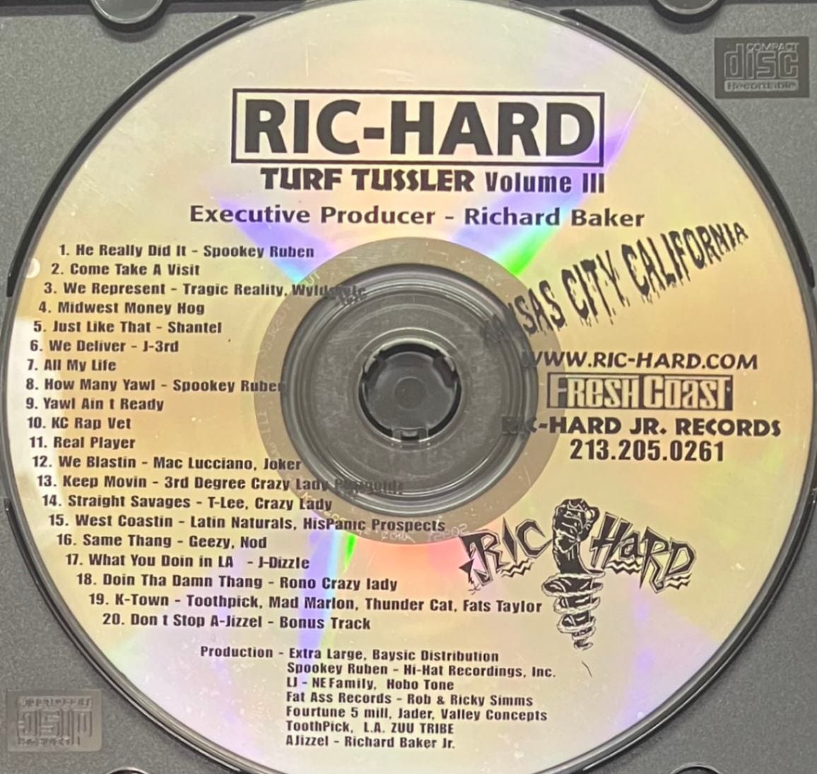 RIC-HARD / TURF TUSSLER VOLUME III | IMPORT CD,WEST COAST | IITIGHT MUSIC