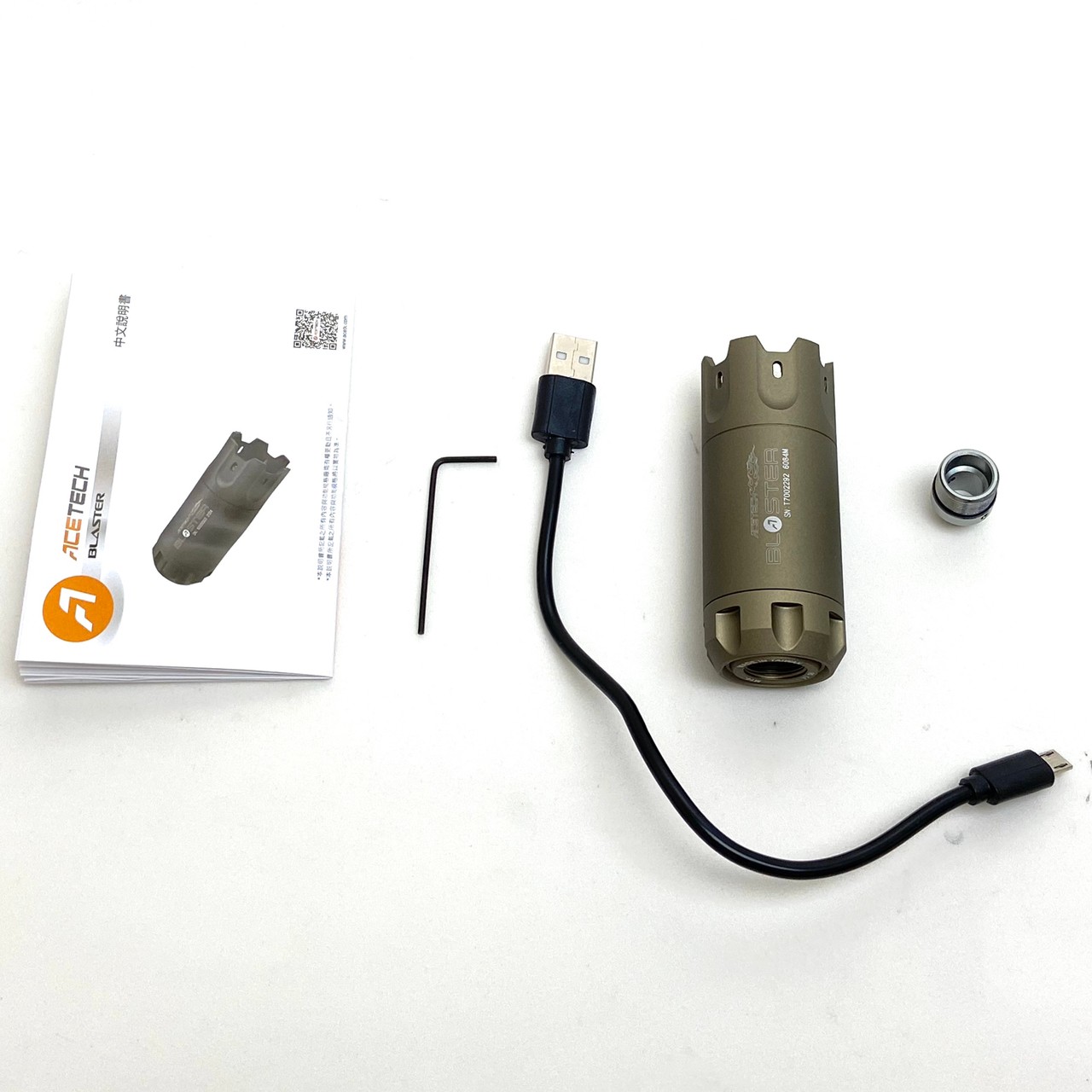 ACETECH PAT0600-T-001 Blaster Tracer Unit (M14 CCW) (Tan) | エアガン外装パーツ,ハイダー・サイレンサー | サバゲー用品の41PX