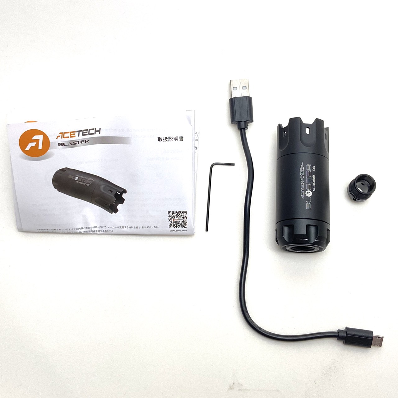 ACETECH PAT0600-B-001 Blaster Tracer Unit (M14 CCW) (Black) | エアガン外装パーツ,ハイダー・サイレンサー | サバゲー用品の41PX