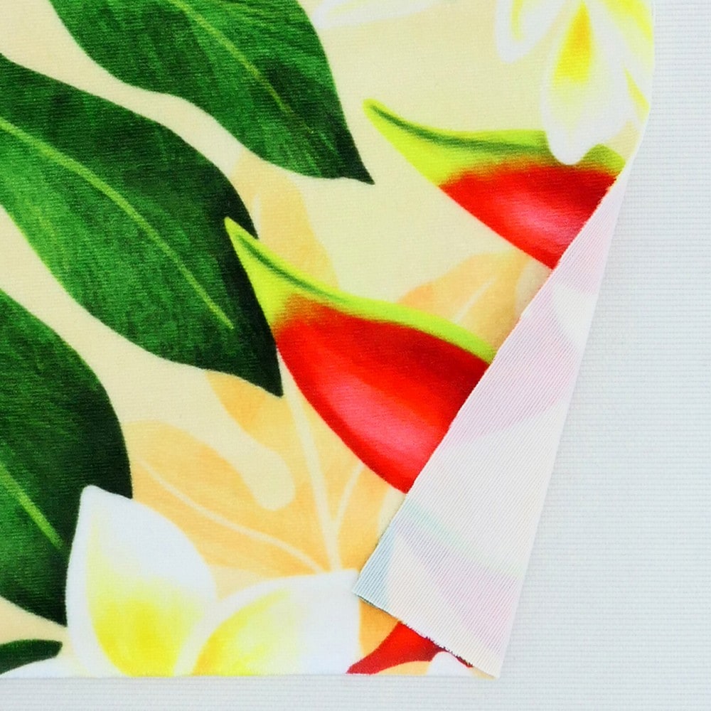 ハワイアン生地 パンノキ柄 選べる生地 オレンジ KH-656-OR