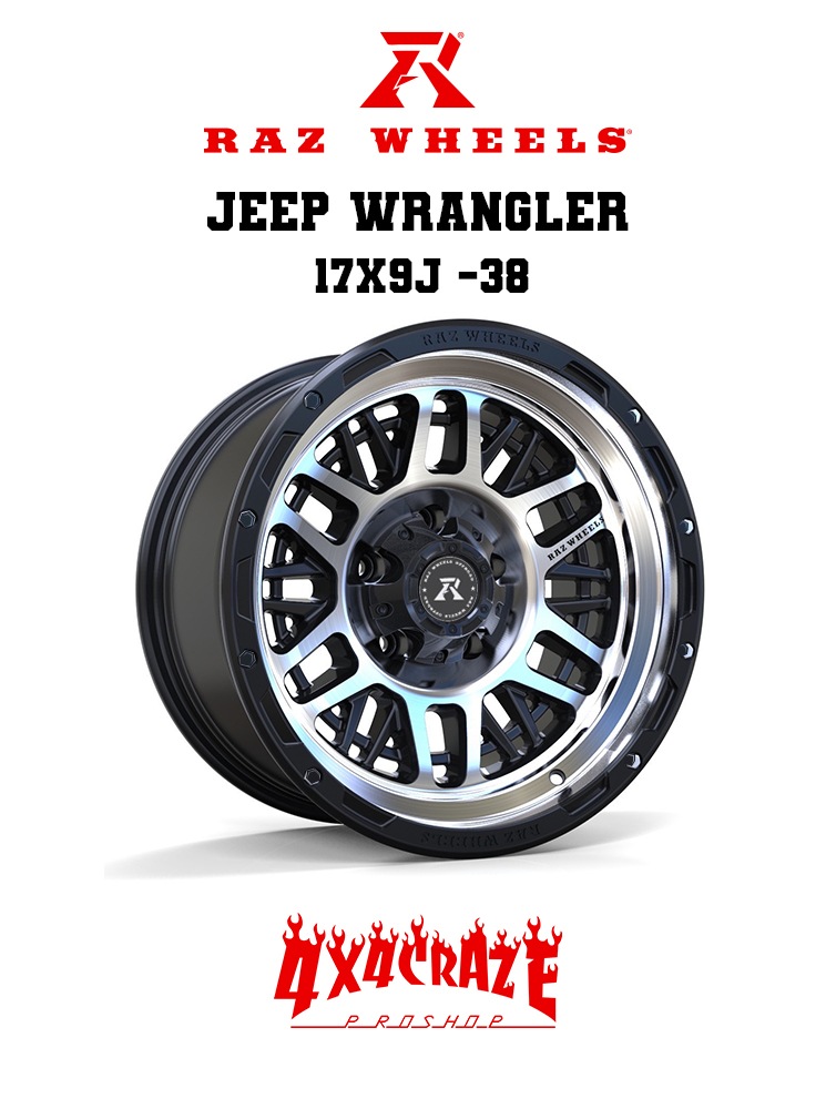 Jeep Wrangler RAZ CV01 17x9J -38 | RAZ WHEELS | 4x4CRAZE