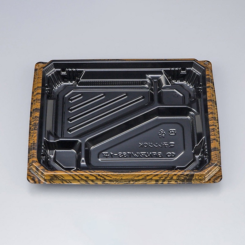 シーピー化成 弁当容器 BFNアルバ 8S-5平 本体 みお赤 50枚×12袋（600枚）/箱｜はこまる公式通販