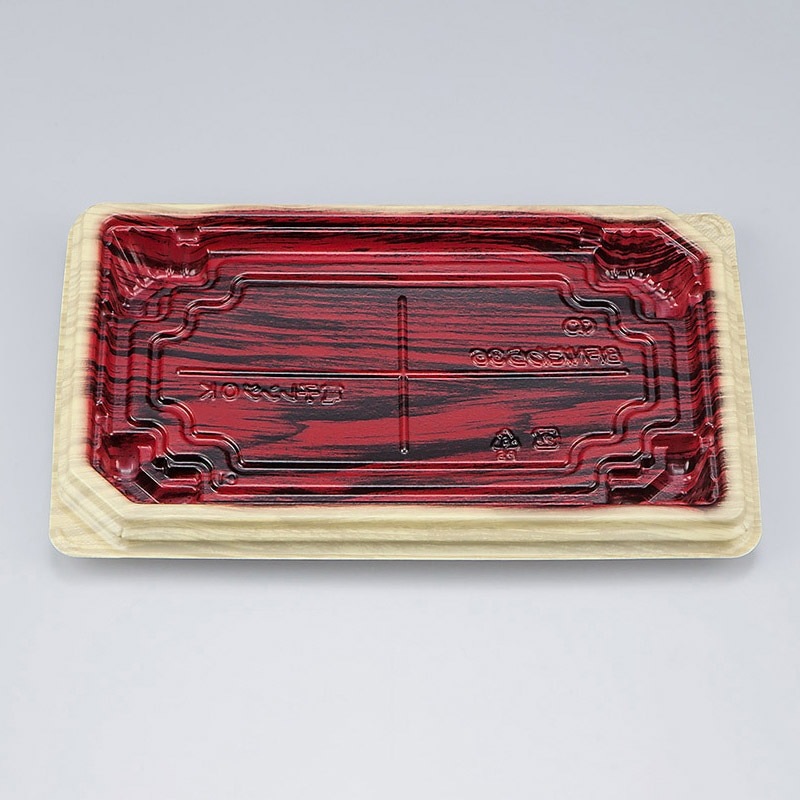 シーピー化成 米飯容器 BFNたわら 36 本体 和もく赤／晶葉／輪島内赤 50枚×16袋（800枚）/箱｜はこまる公式通販