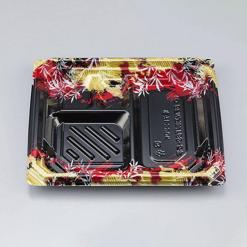 シーピー化成 弁当容器 BFNアルバ 8S-5平 本体 みお赤 50枚×12袋（600枚）/箱｜はこまる公式通販