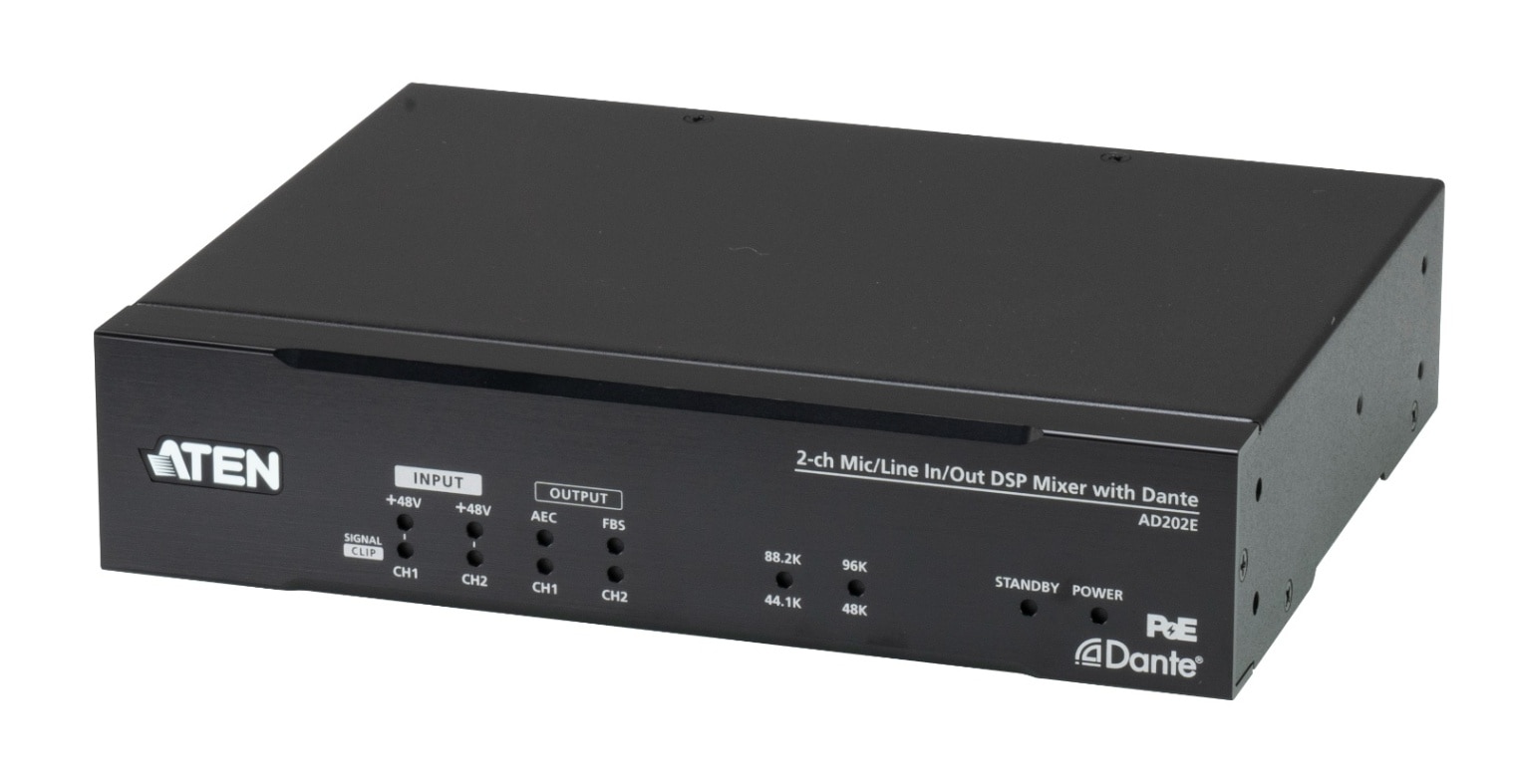 Mic/Line Dante 各2入出力対応 DSP内蔵プリアンプ AD202E | Shop ATEN | 高品質低価格のKVM切替器をメーカー直販