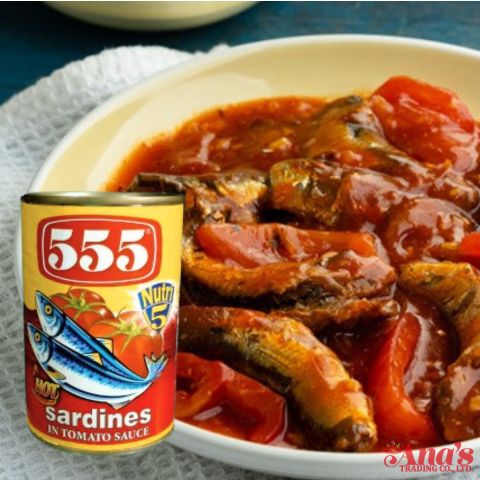 555 Sardines Hot (red) 155g | Canned Fish | Ana's Onlineshop