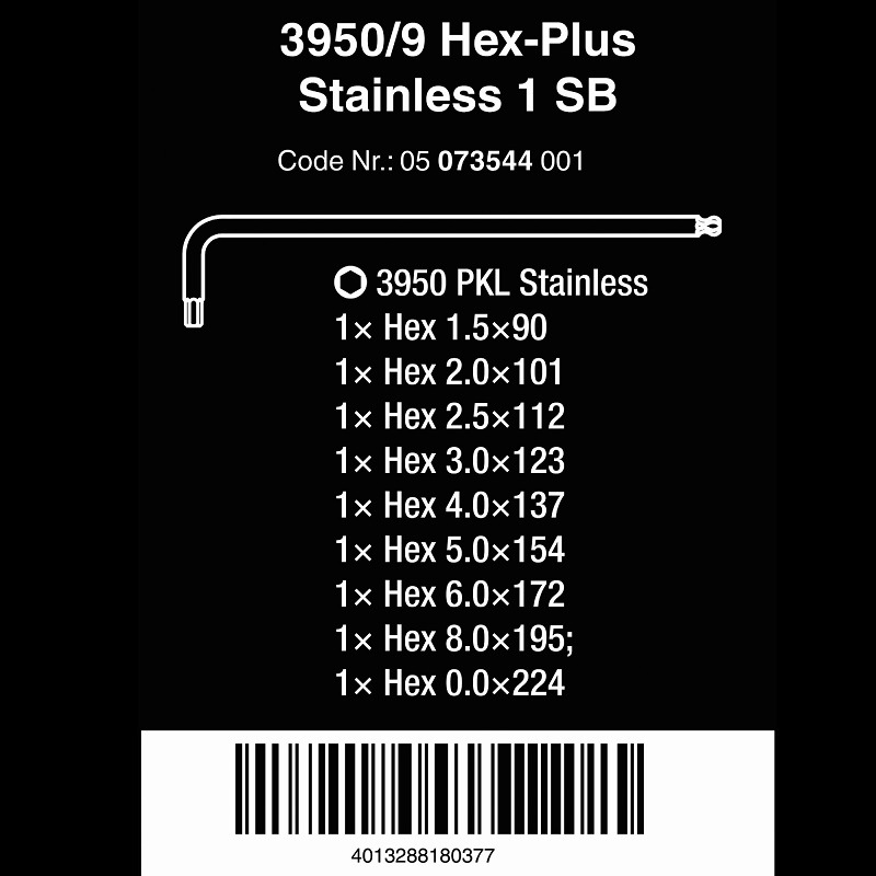 3950/9 Hex-Plus Stainless 1 | Wera | BLUECOLOR.WORK＜公式サイト＞