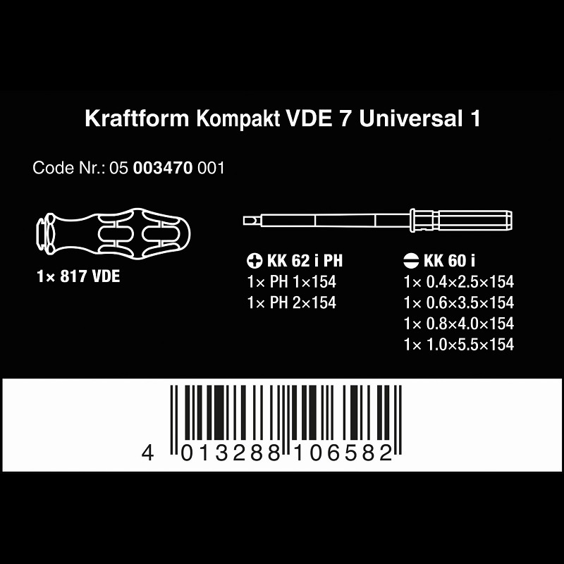Kraftform Kompakt VDE 7 Universal 1 | Wera | BLUECOLOR.WORK＜公式サイト＞