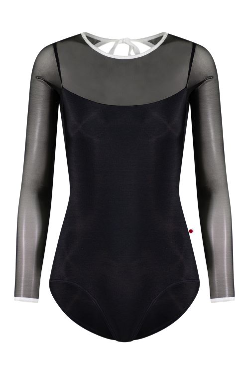 YUMIKO OLIVIA（Long Sleeve）N-Black CV-White N-Blackmesh (Front) | レディース ...