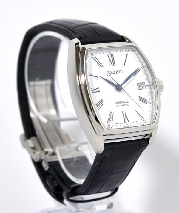 現金特価！送料無料！美品 SEIKO セイコー PRESAGE プレザージュ 琺瑯ダイヤルモデル SARX051 6R15-03T0 トノー型 ...