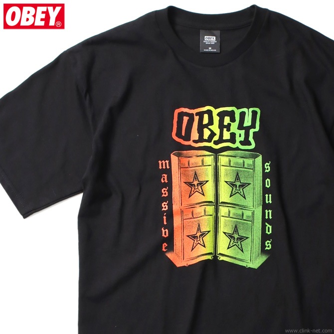 CLINK｜OBEY BASIC TEES "OBEY MASSIVE SOUNDS" (BLACK)｜東京・吉祥寺｜SOFTMACHINE ...
