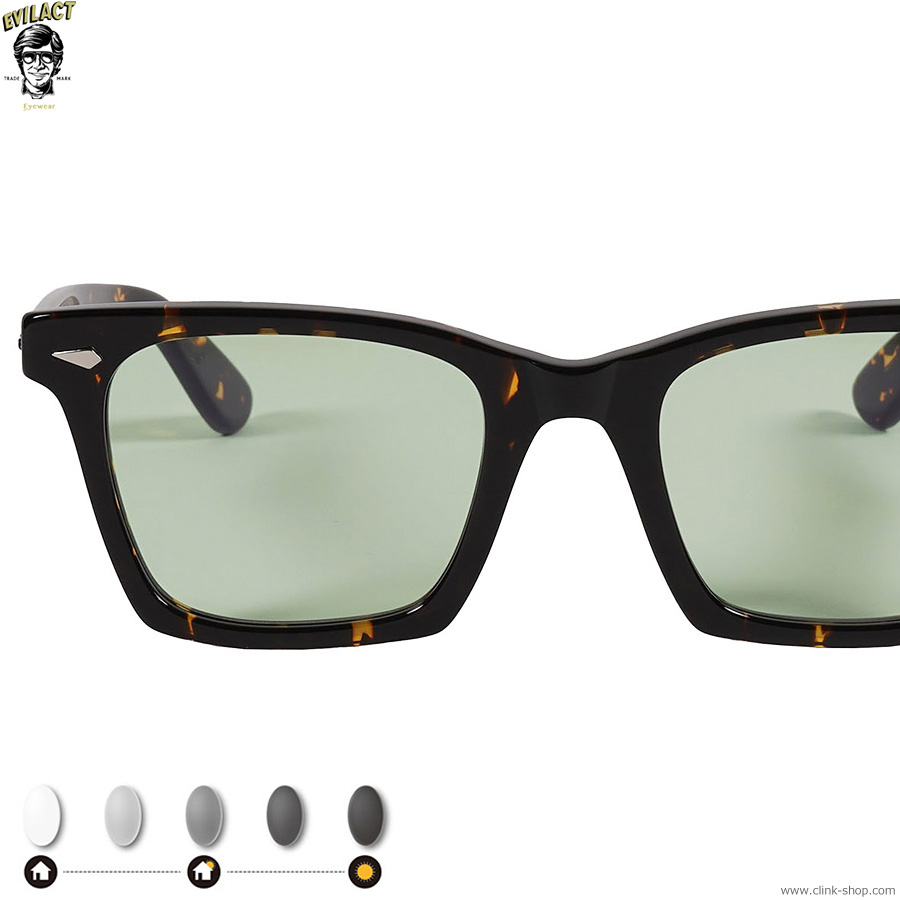 CLINK｜EVILACT EYEWEAR MUSTANG - YELLOW HAVANA/COLOR PHOTOCHROMIC GREEN ...
