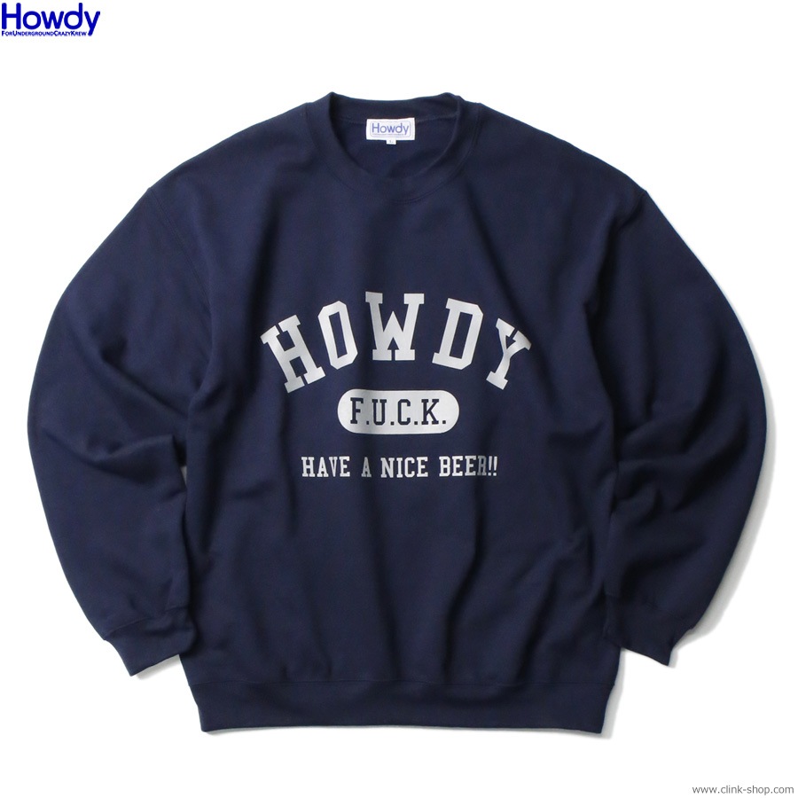 CLINK｜Howdy College Crew SW (NAVY) [HDW2301-SW01]｜東京・吉祥寺｜SOFTMACHINE ...