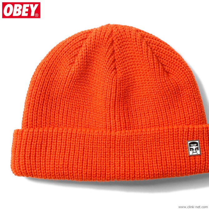 OBEY MICRO BEANIE BURNT RED CLINK