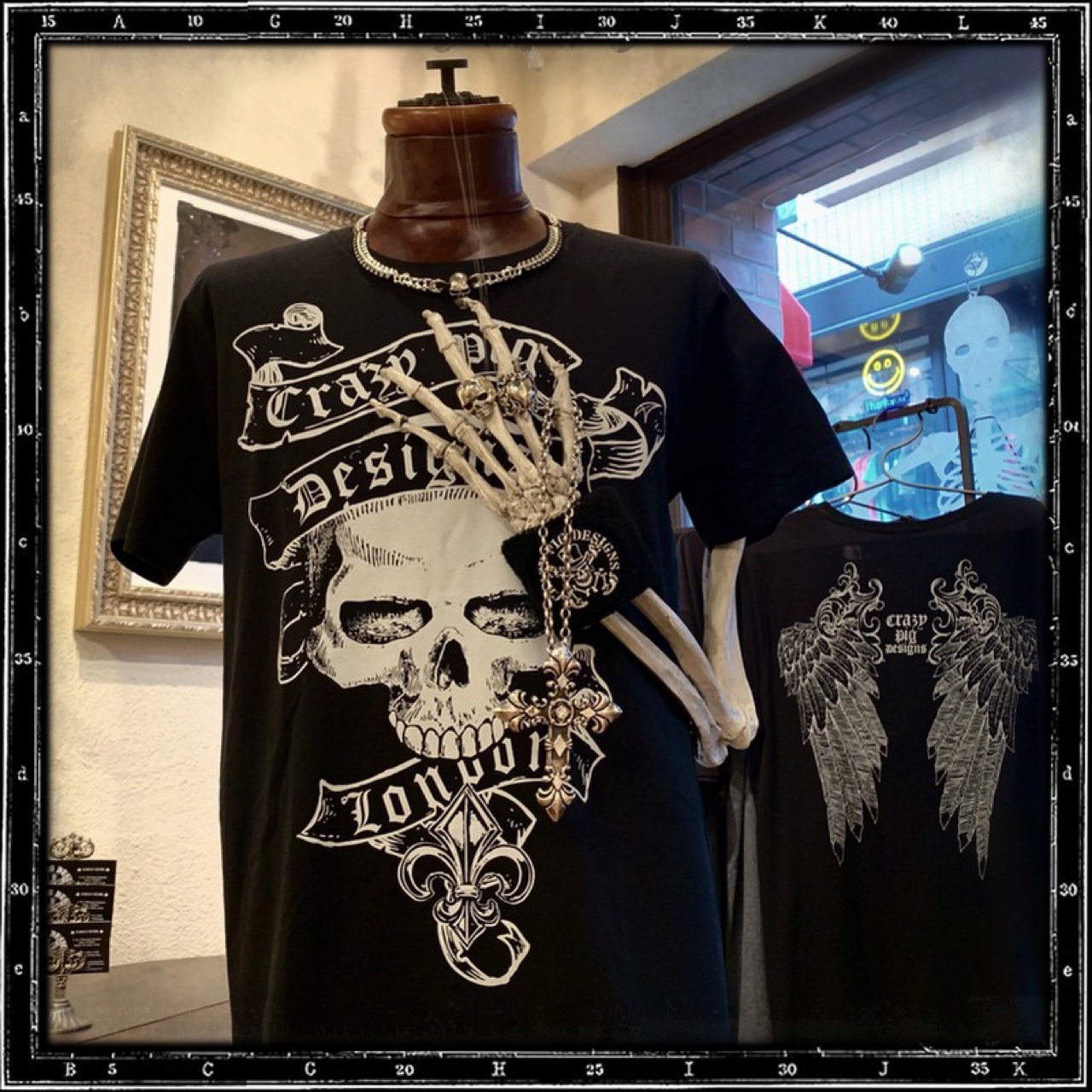 SKULL & SCROLL T-SHIRT | アパレル,ウェア | CRAZY PIG DESIGNS TOKYO