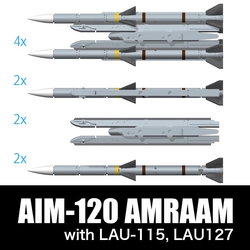 1/144 AIM-120 AMRAAM ランチャーセット の販売 DAMEYA-NET
