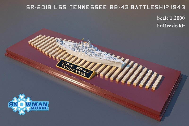 1/2000 アメリカ海軍 BB-43 戦艦 テネシー（1943年時） の販売 DAMEYA-NET