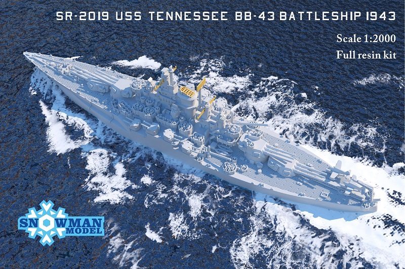 1/2000 アメリカ海軍 BB-43 戦艦 テネシー（1943年時） の販売 DAMEYA-NET