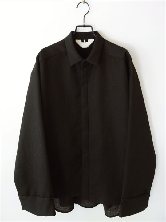 Jens イェンス/ SLIT SHIRT/ ブラック | BRANDS,Jens（イェンス）