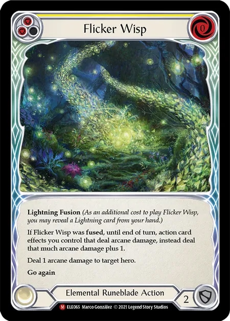 【EN】【1st】[Elemental Runeblade] Flicker Wisp / 揺らめく燐火 [M]《ELE065》 | Fable