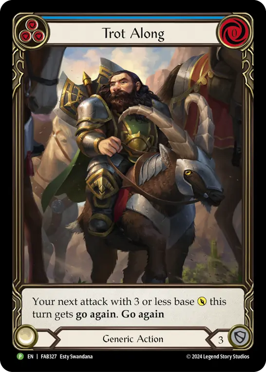 【EN】【Rainbow Foil】[Generic] Trot Along / 共走り (青) [P]《FAB327》 | Fable