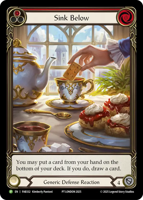 【EN】【Rainbow Foil】[Generic] Sink Below / 群青へ沈む (赤) [P]《FAB332》 | Fable
