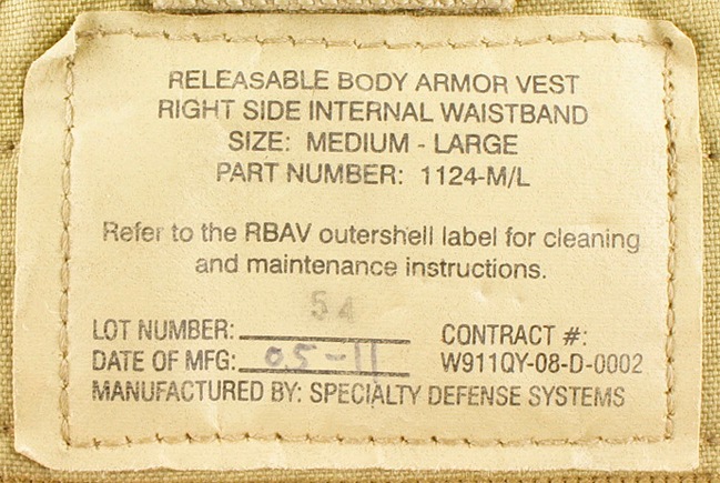 14063983 激レア!! SEAL放出品 SDS製 RBAV リリーザブルボディーアーマー *AOR2色／Lサイズ | すべての商品 ...