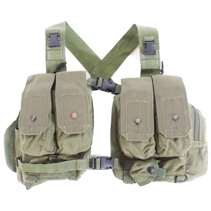 19019398 激レア!! LBT 1879B スプリットフロントチェストリグ *OD／1999年製角バックル／希少な専用ベルトパッド付き ...