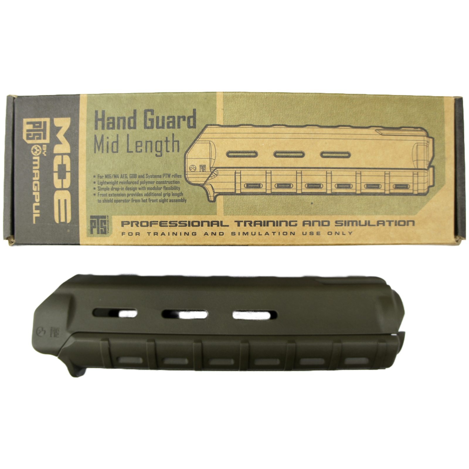 MAGPUL PTS MOE ハンドガード (Mid Length) OD 【品番：PT055450340】 | PTS,MAGPUL,外装 ...