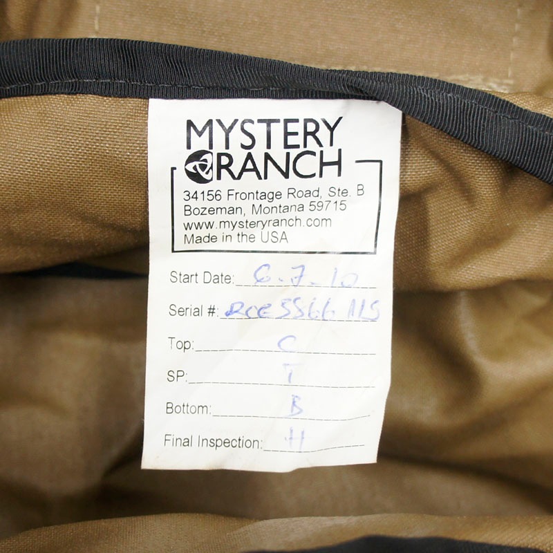 20080328-6 レア!! MYSTERY RANCH MTN RECCE カーソンマウンテンパック *コヨーテ／Mサイズ／容量98 L ...