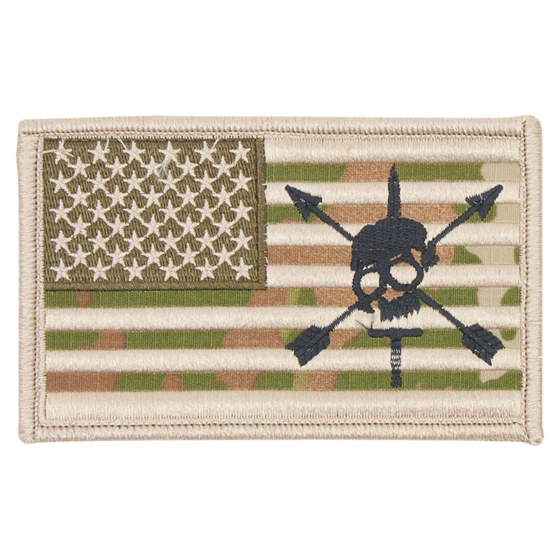 21030524-6 AWS 52698 SPECIAL FORCES "NOUS DEFIONS" フラッグベルクロパッチ *マルチカム ...