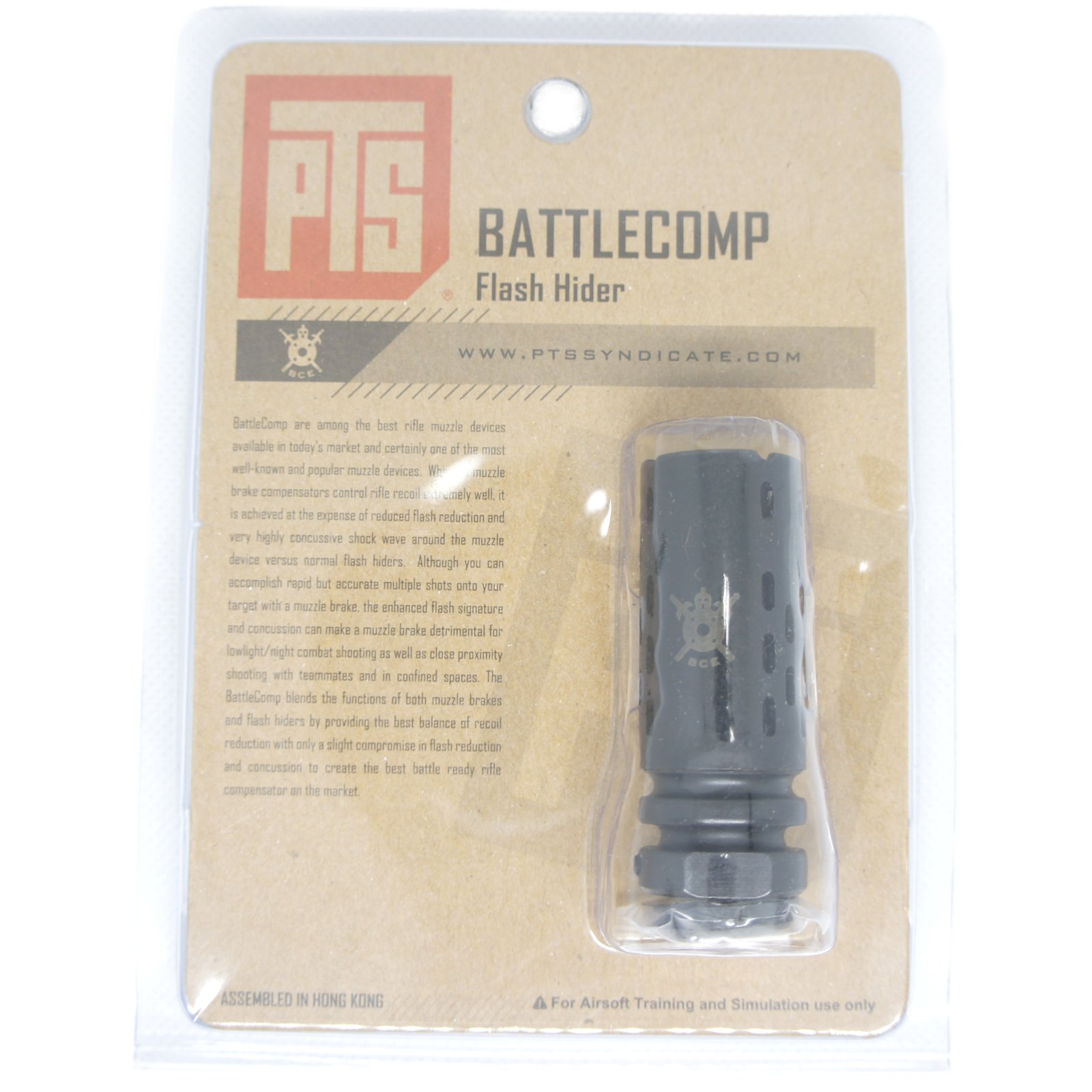 PTS BattleComp 1.5 フラッシュハイダー (14mm逆ネジ) 【品番：BC004490300】【管A】 | PTS,外装パーツ ...