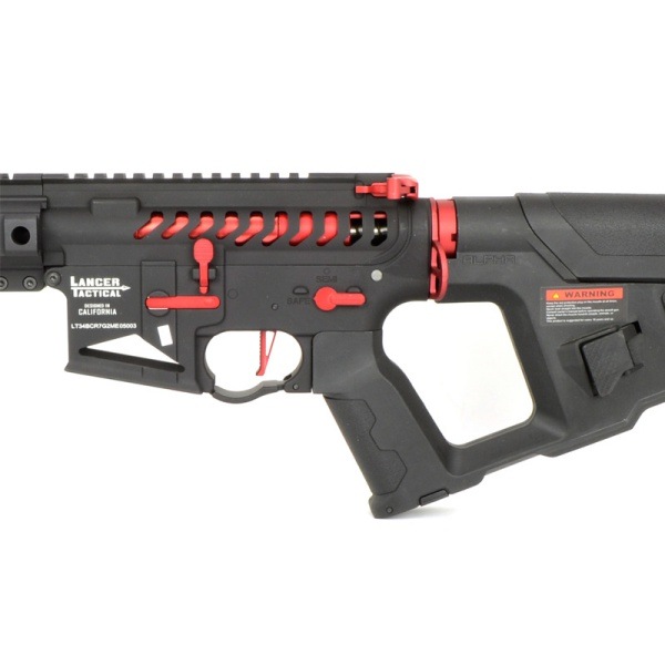 Lancer Tactical LT-34 エンフォーサー バトルホーク 7 MOD Alpha スケルトン 電動ガン ブラック＆レッド ...