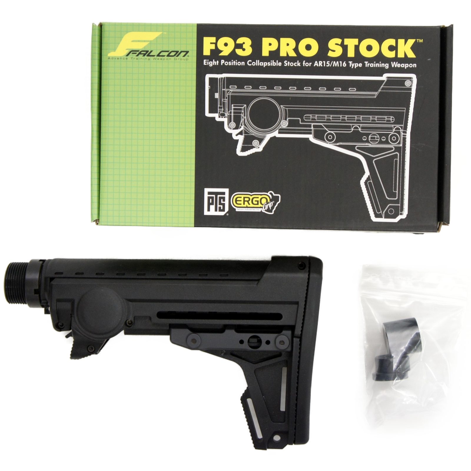 PTS Falcon Ergo F93 Proストック/Pad付属 (ブラック) 【品番：FL019450307】 | PTS,外装パーツ ...