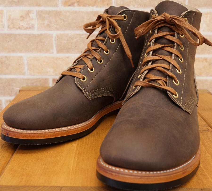 (ダブルアールエル) RRL レザー Boondocker ブーツ US9.5 Leather Boots ハンドメイド 米国製 | RRL ...