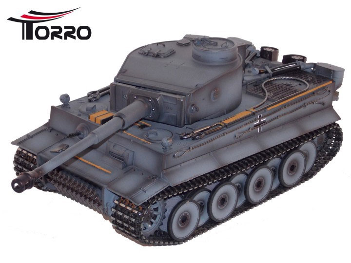 Torro 1/16Tiger I 初期型（ 金属シャーシー・金属キャタピラ・BBシューティング・サウンド・発煙仕様・グレーウェザリング塗装 ...