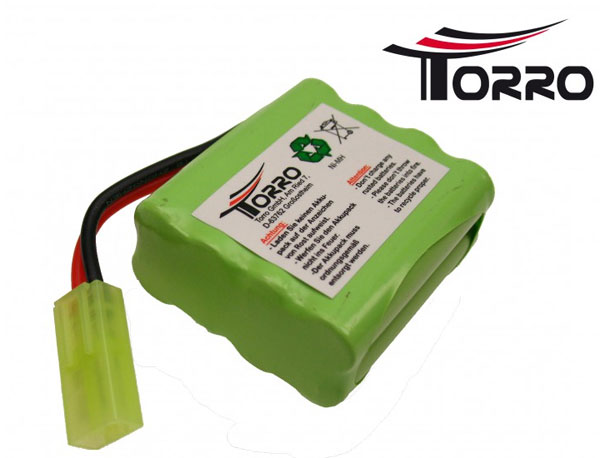 Torro NiMHバッテリーパック（9.6 V 650 mAh Battery for TORRO T34 and Tiger 1 Tank ...