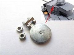 MatoToys III号用メタルシグナルハッチ（1/16 Panzer III turret metal signal port hatch ...
